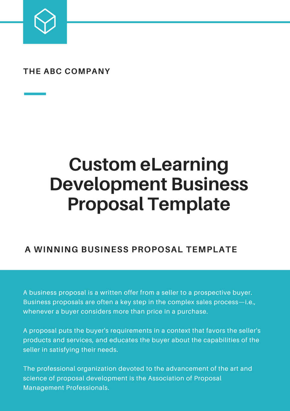 Custom eLearning Development Business Proposal Template - RFPs.ca ...